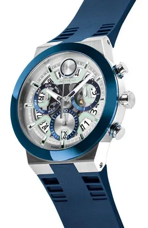 Movado Bold Fusion Skeleton Chronograph Strap Watch