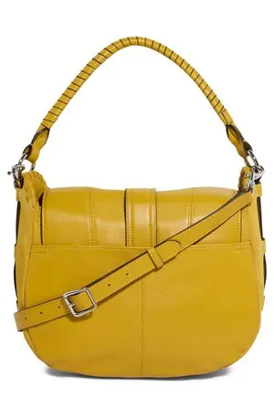AIMEE Willow Convertible Leather Shoulder Bag - Marigold