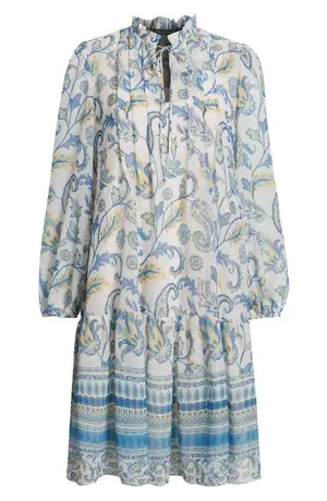 Julia Jordan Long Sleeve Paisley Print Dress
