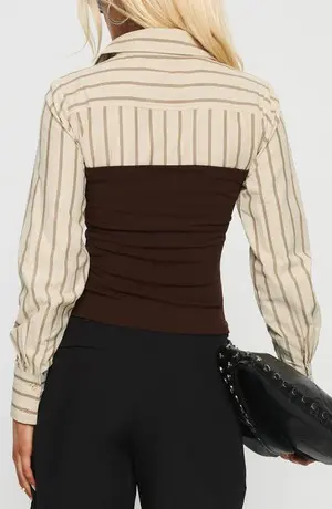 Princess Polly Dawnette Stripe Layered Shirt