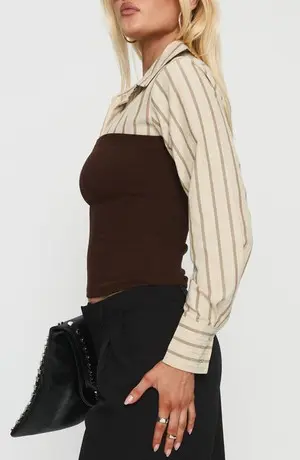 Princess Polly Dawnette Stripe Layered Shirt
