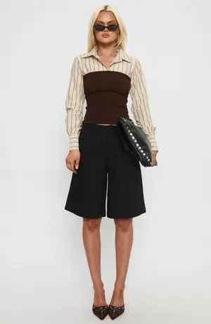 Princess Polly Dawnette Stripe Layered Shirt