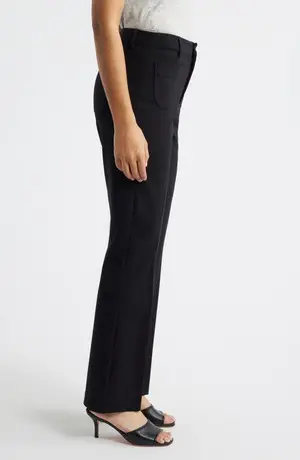 LIVERPOOL Patch Pocket Flare Leg Trousers