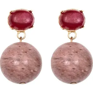 JENNIFER BEHR Everly Drop Earrings - Rhodonite