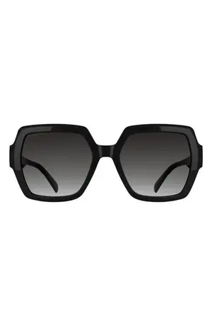 Kendra Scott Dira 56mm Rectangle Sunglasses - Black