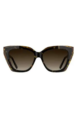 Kendra Scott Katherine 56mm Gradient Cat Eye Sunglasses Dark Tortoise/tiger Eye