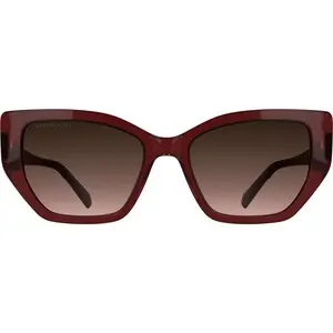 Kendra Scott Dira 56mm Butterfly Sunglasses - Burgundy