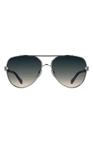 Kendra Scott Korinne 61mm Gradient Aviator Sunglasses - Ruthenium