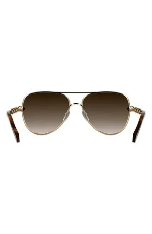 Kendra Scott Korinne 61mm Gradient Aviator Sunglasses - Yellow Gold