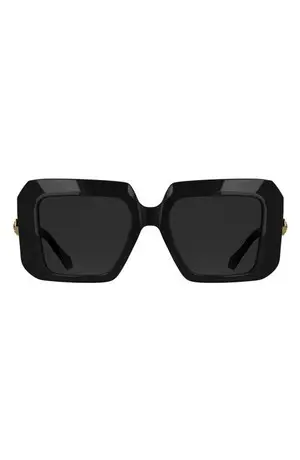 Kendra Scott Brooke 54mm Square Sunglasses Black