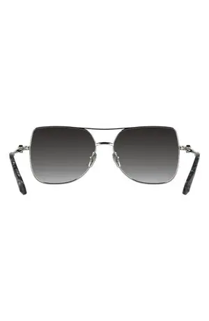 Kendra Scott Davie 60mm Gradient Aviator Sunglasses - Silver