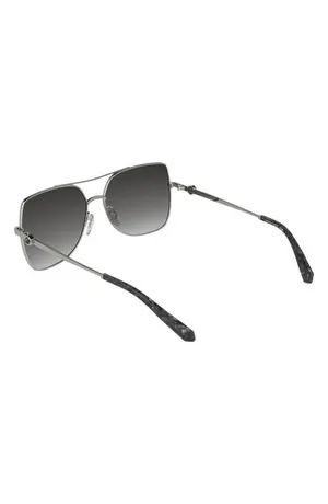 Kendra Scott Davie 60mm Gradient Aviator Sunglasses - Silver