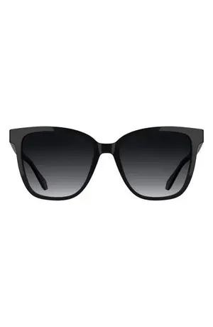 Kendra Scott Dira 56mm Rectangular Sunglasses - Black