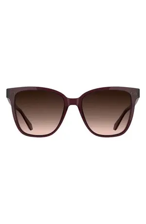 Kendra Scott Dira 56mm Rectangular Sunglasses - Wine