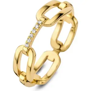 DPT ANTWERP Unchain Diamond Ring - Yellow 18k Gold Plated
