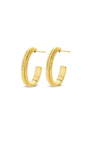 DPT ANTWERP Dotty Hoop Earrings - Yellow 18k Gold Plated
