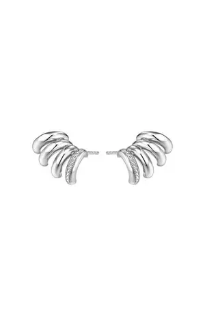 DPT ANTWERP Stella Ear Climber Earrings - White Rhodium