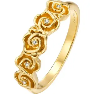 DPT ANTWERP Rosie Diamond Ring - Yellow 18k Gold Plated
