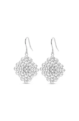DPT ANTWERP Blessed Motif Earrings - White Rhodium