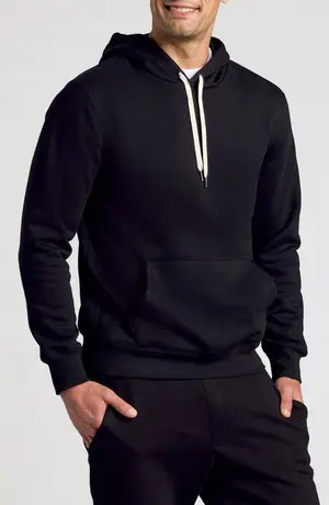 True Classic Fleece Pullover Hoodie - Black