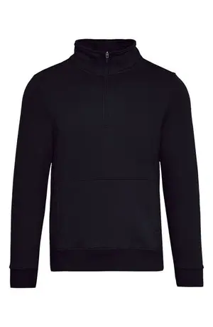 True Classic Fleece Quarter Zip Sweatshirt - Black