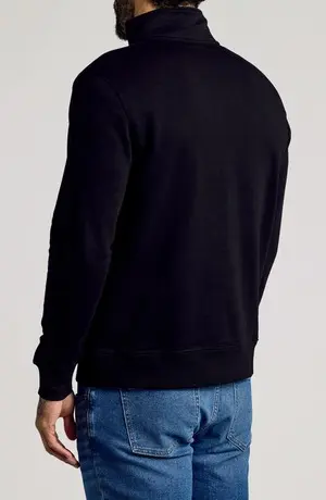 True Classic Fleece Quarter Zip Sweatshirt - Black