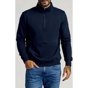 True Classic Fleece Quarter Zip Sweatshirt - Navy