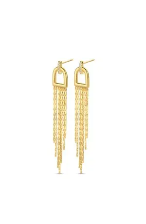 DPT ANTWERP Arch Diamond Earrings - Yellow 18k Gold Plated