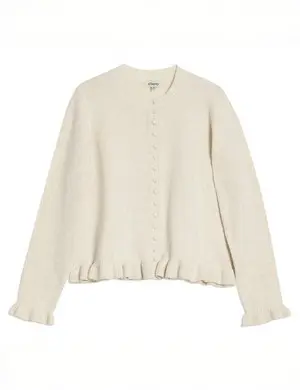 ALBARAY Frill Button Cardigan