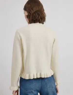 ALBARAY Frill Button Cardigan