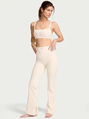 Victoria's Secret Vsx Wintertech™ Flare Leggings - White,ivory