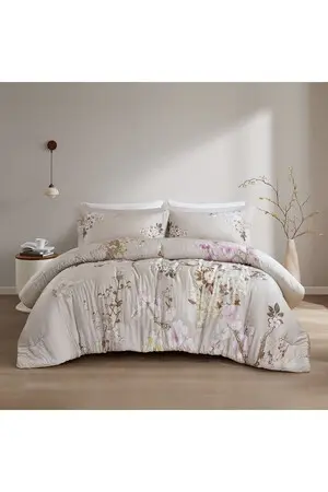 Natori Grove 3 Piece Comforter Mini Set Neutral