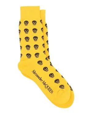 Alexander McQueen Skull Logo Socks - Yellow Black