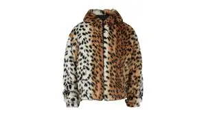 Givenchy Cropped Hooded Faux Fur Bomber Jacket