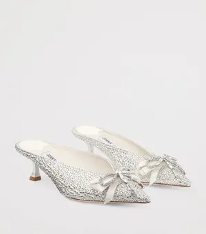 JIMMY CHOO Auria 50 Embellished Mules