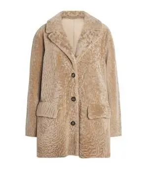 Eleventy Shearling Overcoat