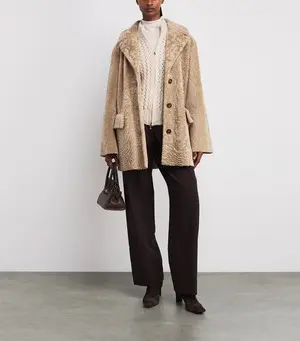 Eleventy Shearling Overcoat