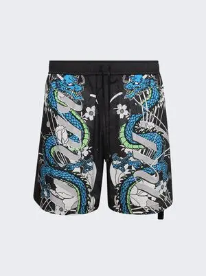 Amiri Dragon Print Shorts - Black