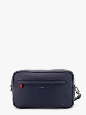 Kiton Leather Clutch - Blue