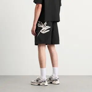 MKI MIYUKI ZOKU Washed Ink Flower Shorts