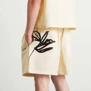 MKI MIYUKI ZOKU Washed Ink Flower Shorts