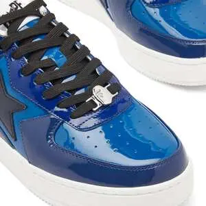 A BATHING APE Patent Sta Icon Sneakers - Navy