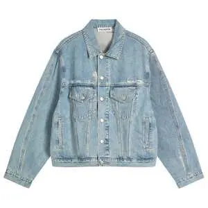 COLE BUXTON Washed Denim Trucker Jacket