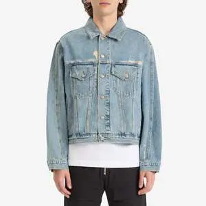 COLE BUXTON Washed Denim Trucker Jacket