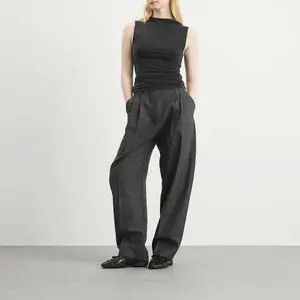 ST. AGNI Cupro Jersey Top - Black
