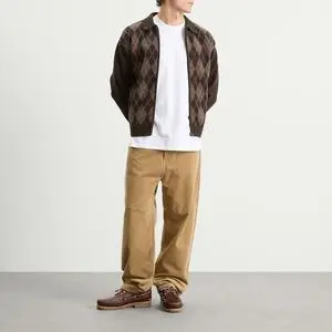 THISISNEVERTHAT Argyle Zip Knit Cardigan