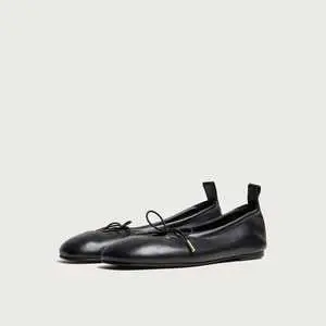 ALOHAS Rosalind Leather Ballet Pumps - Black