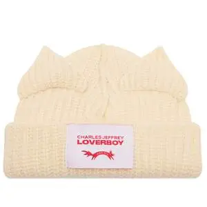 CHARLES JEFFREY Chunky Ears Beanie - Ecru