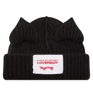 CHARLES JEFFREY Chunky Ears Beanie - Black