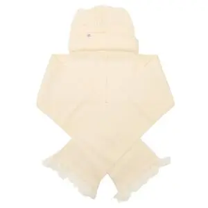 CHARLES JEFFREY Alpaca Chunky Ears Scarf Beanie - Ecru